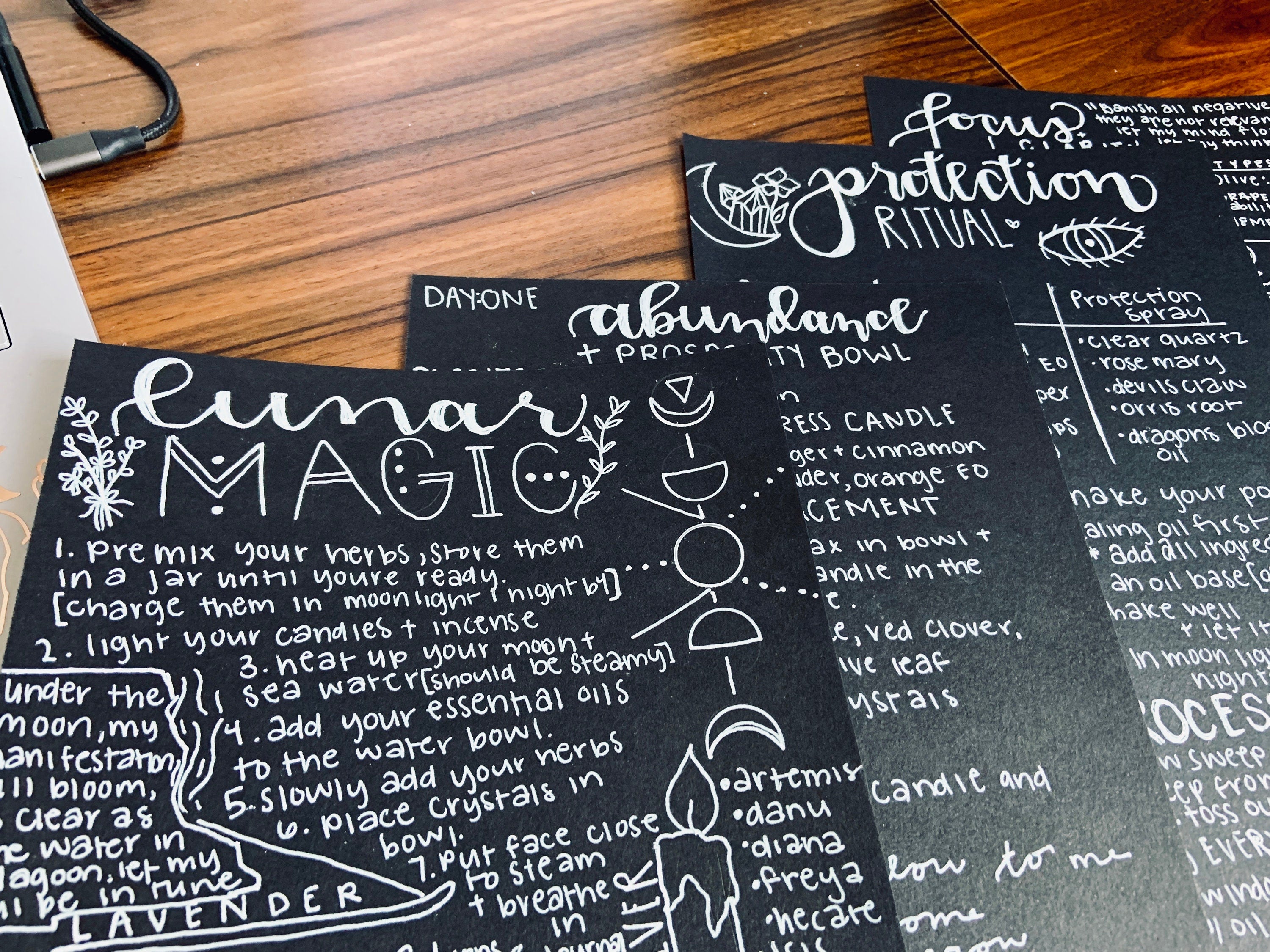 Intention Spell Book 1-4 | Digital Download | Handwritten Book Of Shad ...