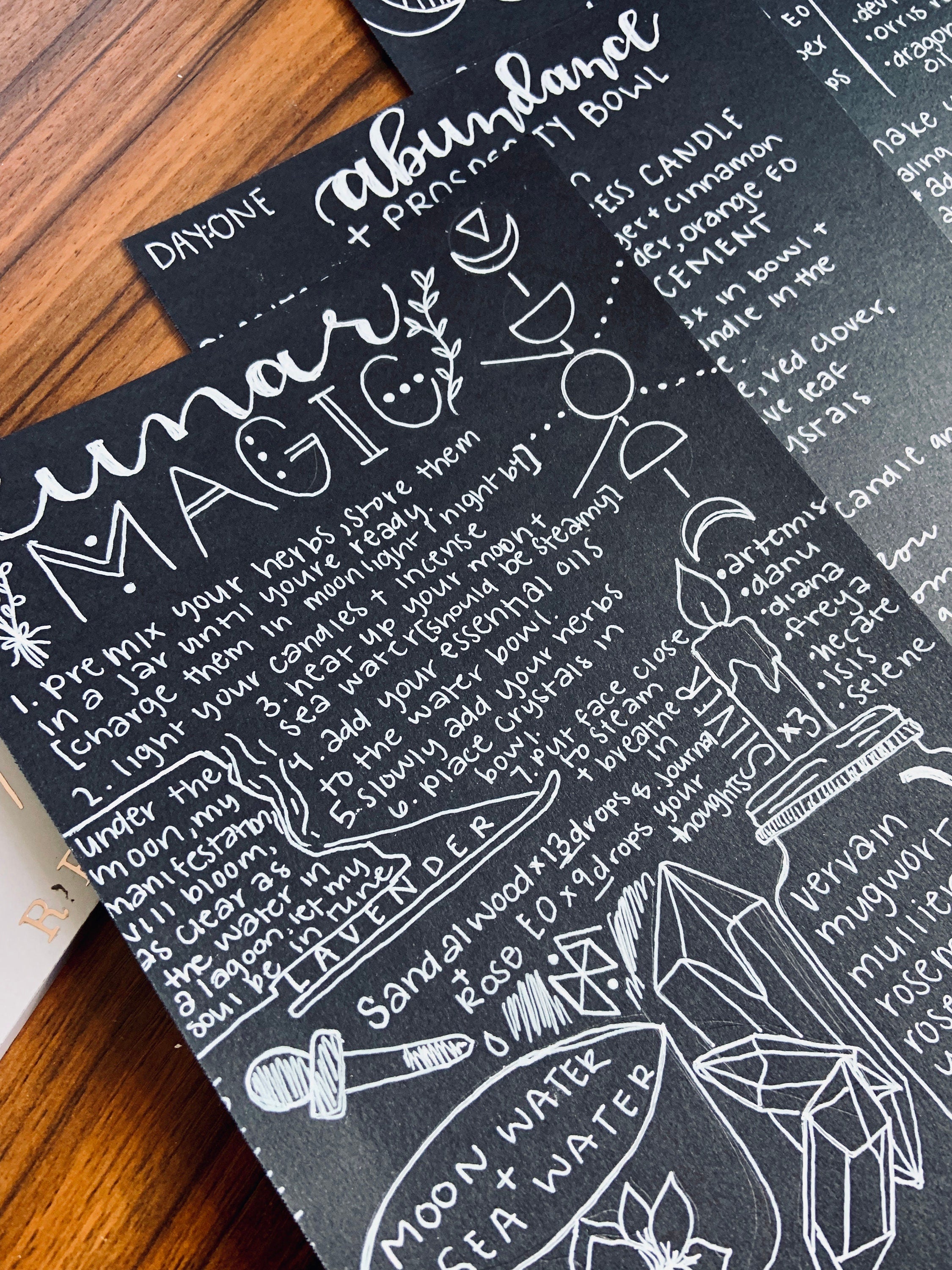 Intention Spell Book 1-4 | Digital Download | Handwritten Book Of Shad ...